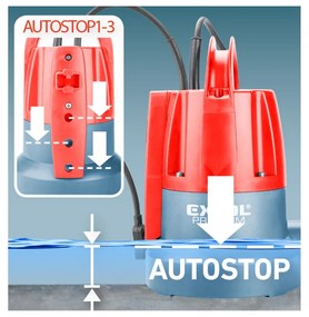 PONORNÉ ČERPADLO Extol Premium 400W PRO - ČERPÁNÍ DO SUCHA