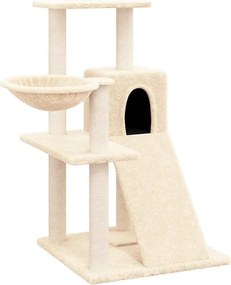 Škrabadlo pro kočky se sisalovými sloupky krémové 82 cm 171666