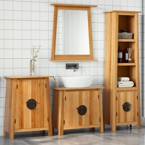 4dílná koupelnová sestava masivní borové dřevo - Default Title