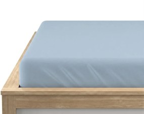 Bavlněné prostěradlo s gumou STANDARD 90 x 200 cm světle modré