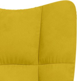Relaxační křeslo hořčicově žluté samet 328102