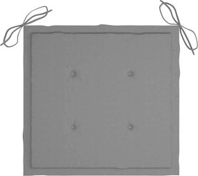 Zahradní židle 6 ks šedé podušky masivní teak 3073032
