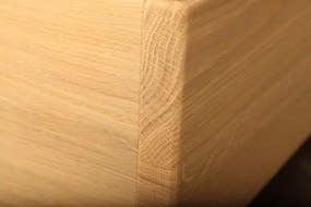 Krajča Manželská postel z masivu Alfarnate 180 x 220 cm (dub) Povrchová úprava: Bílá, Druh dřeva: Dub, Barva čalounění: Bílá