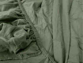 Jersey prostěradlo EXCLUSIVE tmavě zelené 200x220 cm, 100% bavlna