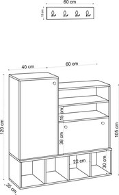 Předsíňová sestava Wess Oak