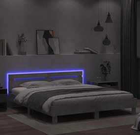 vidaXL Rám postele s čelem a LED osvětlením 200 x 200 cm [3207521] Barva: Bílá