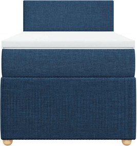 Box spring postel s matrací modrá 100 x 200 cm textil 3287366