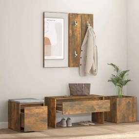 Sada nábytku do předsíně kouřový dub kompozitní dřevo 3120200