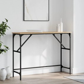 Konzolový stolek dub sonoma 100 x 32 x 75 cm kompozitní dřevo - Default Title