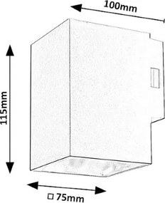 RABALUX 77156 Urfa venkovní nástěnné svítidlo LED 9W/900lm 2700+4000+6500K IP65 černá