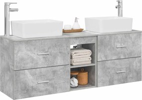 Sada koupelnových skříněk 3 ks Betonově šedá 53 x 34,5 x 63 cm 3405854