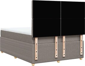 Box spring postel s matrací taupe 140x200 cm textil 3292097