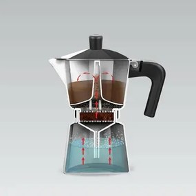 Maestro MR-1666-6 hnědá / Moka konvička / 6 šálků