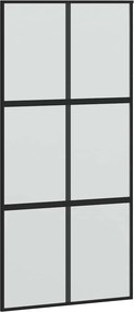 Posuvné dveře se sadou kování černé 102,5x205 cm Tvrzené sklo 3375882