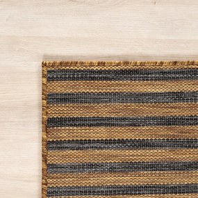 Černý/hnědý vnitřní a venkovní koberec 80x150 cm Mira 1453 – Ayyildiz Carpets