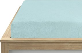 Froté prostěradlo tyrkysové 90 x 200 cm