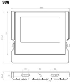 LED reflektor 50W Century SRS-509540