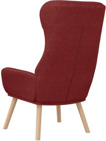 Relaxační křeslo vínové textil 341298
