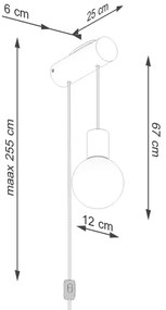 Sollux SL.1645 - Nástěnná lampa NIBMI 1xG9/8W/230V buk