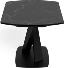 Rozkládací jídelní stůl Morella 160/240 cm černý mramor/černý