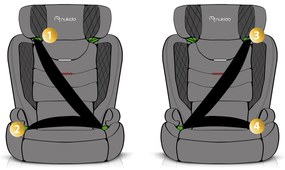 Nukido Louis Soft autosedačka černá 15-36 kg ISOFIX
