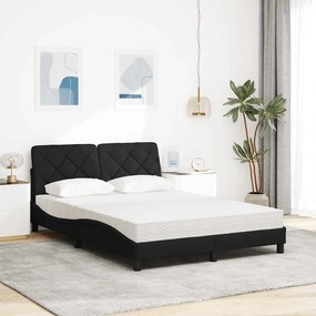 Postel s matrací černá 120 x 200 cm textil 3310729