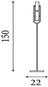 Searchlight EU2792BK Stojací reflektorová lampa TELESCOPE černá