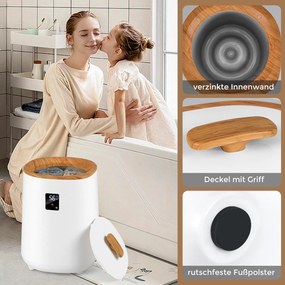 Costway Kbelíkový ohřívač ručníků do koupelny 18 L velký stropní ohřívač s LED