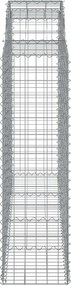Klenuté gabionové koše 15ks 200x50x140/160cm pozinkované železo 3146375