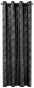 ZATEMŇOVACÍ ZÁVĚS NA KROUŽCÍCH PIERRE CARDIN GOYA 140X250 CM ČERNÁ