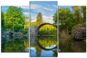 Obraz na plátně - Most v parku v Kromlau 1246C (135x90 cm)