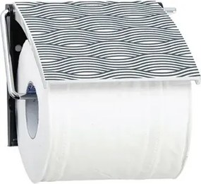 MSV Držák na toaletní papír WAVE šedý / Ocel, polystyren / 12x13,5x9 c