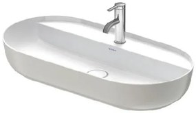 Duravit Luv - Umyvadlo na desku, 800x400 mm, bez přepadu, s otvorem pro baterii, bílá/matná šedá 0380802300