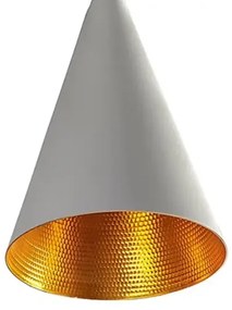 Designový lustr Vita bílé/zlaté
