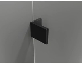 Mexen Lunar L sprchová stěna levá 100 x 200 cm, 8 mm čiré sklo, černá matná, 830L-100-000-70-00-L
