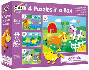 Galt 4 Puzzle v krabici - Zvířatka 18 m+