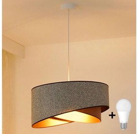 Brilagi - LED Lustr na lanku LYRA 1xE27/15W/230V šedá/krémová/zlatá