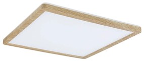 Paulmann 71035 Atria Shine, stropní svítidlo s korónou, 16W LED 4000K, 29,3x29,3cm, dřevěný vzhled, IP44