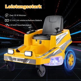Costway 12 V sekačka na trávu s dvojitými ovládacími pákami a LED světly