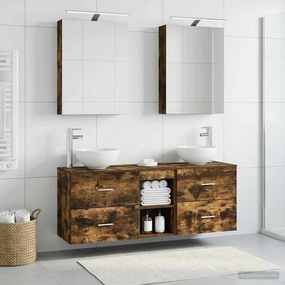Sada koupelnových skříněk 5 ks Kouřový dub Kompozitní dřevo 3406675