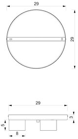 Stropní svítidlo Dixie, 3x modré kovové stínítko, w, o