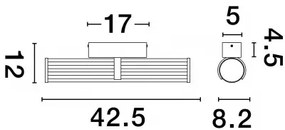 LED zlaté svítidlo na zeď Hedula 13W