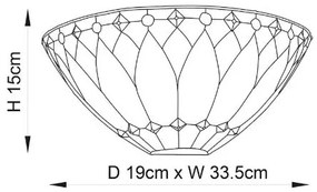 Endon 63983 - Nástěnné svítidlo Tiffany BROOKLYN 1xE14/40W/230V