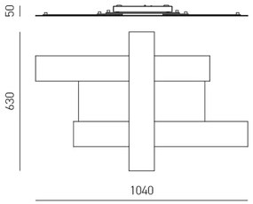 Gea Luce DOHA P G N - LED Stropní svítidlo DOHA LED/50W/230V 104 cm černá