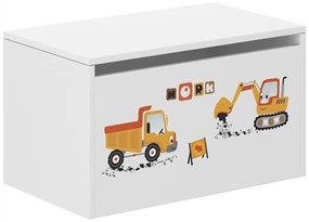 Dětský úložný box pro malé stavaře 40x40x69 cm