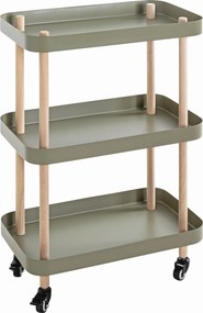 XXXLutz SERVÍROVACÍ VOZÍK, zelená, přírodní barvy, barvy buku, 50/30/76 cm - Barové vozíky - 001931044307