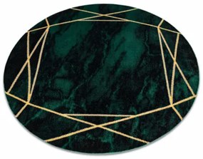 Koberec EMERALD exkluzivní 1022 kruh - glamour, marmur, geometrický zelený/zlatý