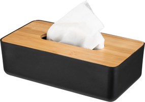 Box na papírové kapesniky ROTELLO, černý, WENKO