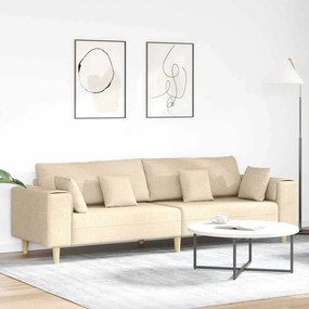 Pohovka Krémová 250 x 77 x 76 cm textil 3335149