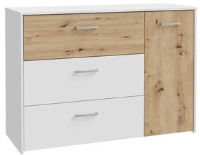 FORTE Komoda se zásuvkami URO dub artisan/ bílá CUGK221R-C853